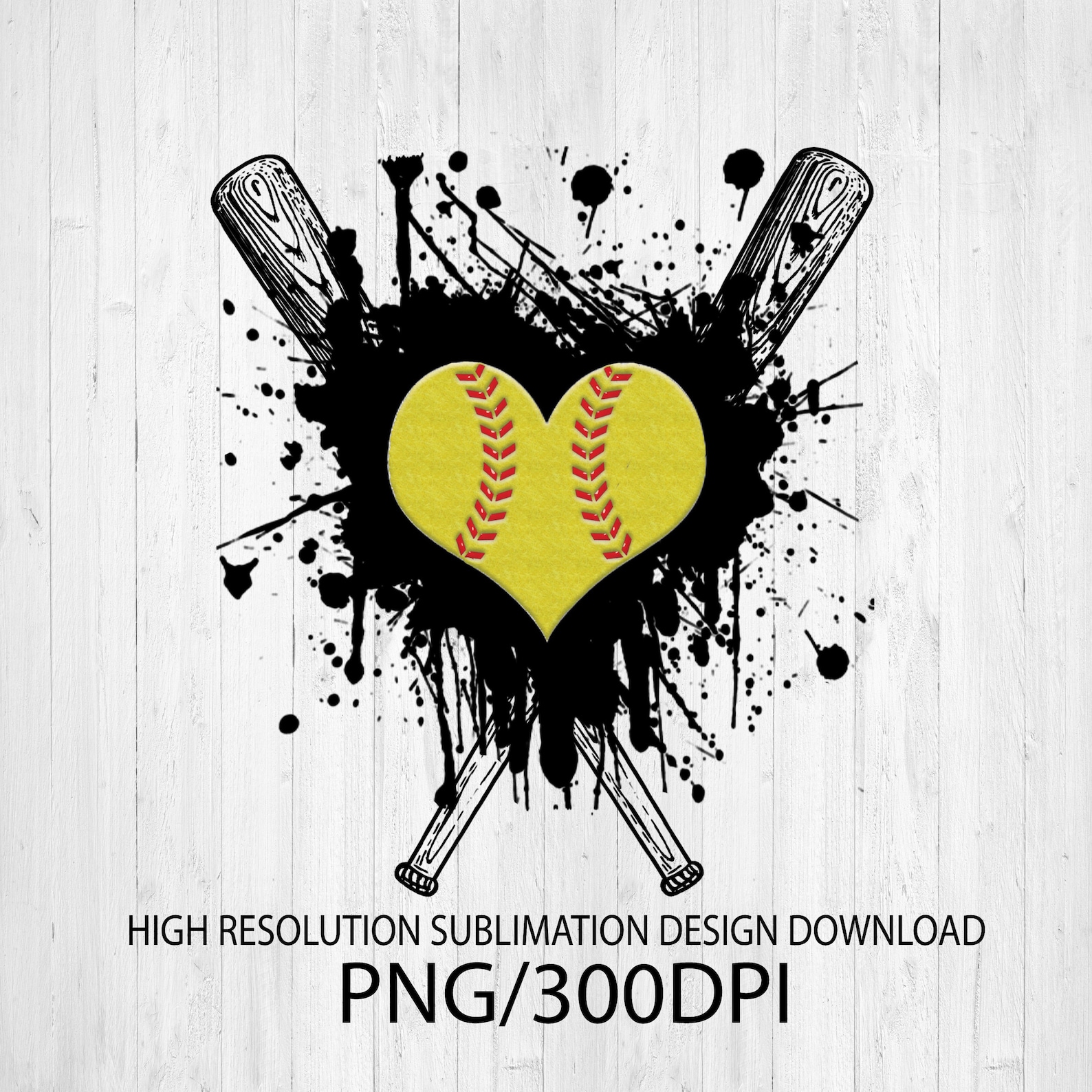 Grunge Softball Heart PNG Sublimation Design Softball PNG - Etsy