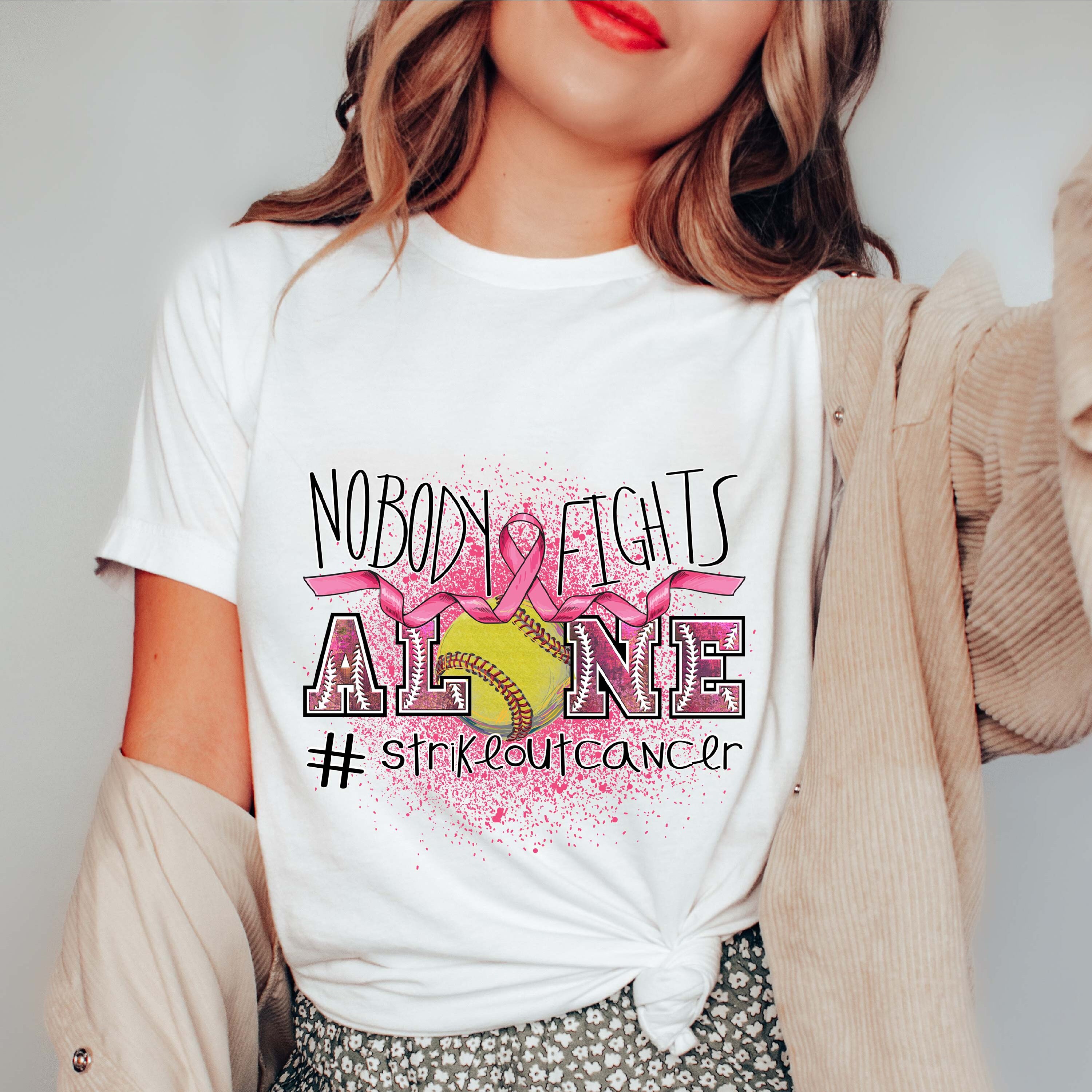 Breast Cancer Softball Sublimation PNG File, Sublimation Designs, DTG ...