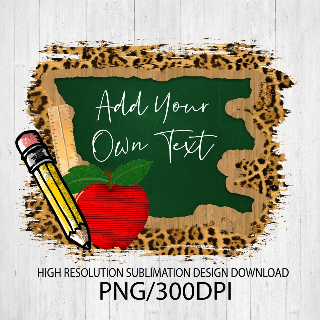 Back to School Background PNG File for Sublimation Printing DTG ...