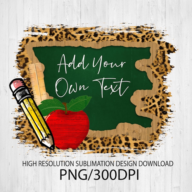 Back to School Background PNG File for Sublimation Printing DTG ...