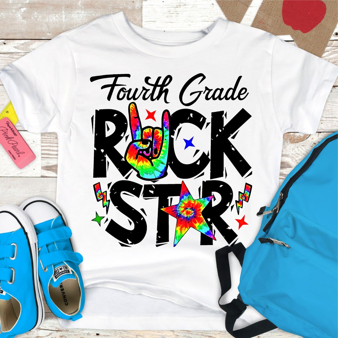 Fourth Grade Rock Star PNG File for Sublimation Printing DTG Printing ...