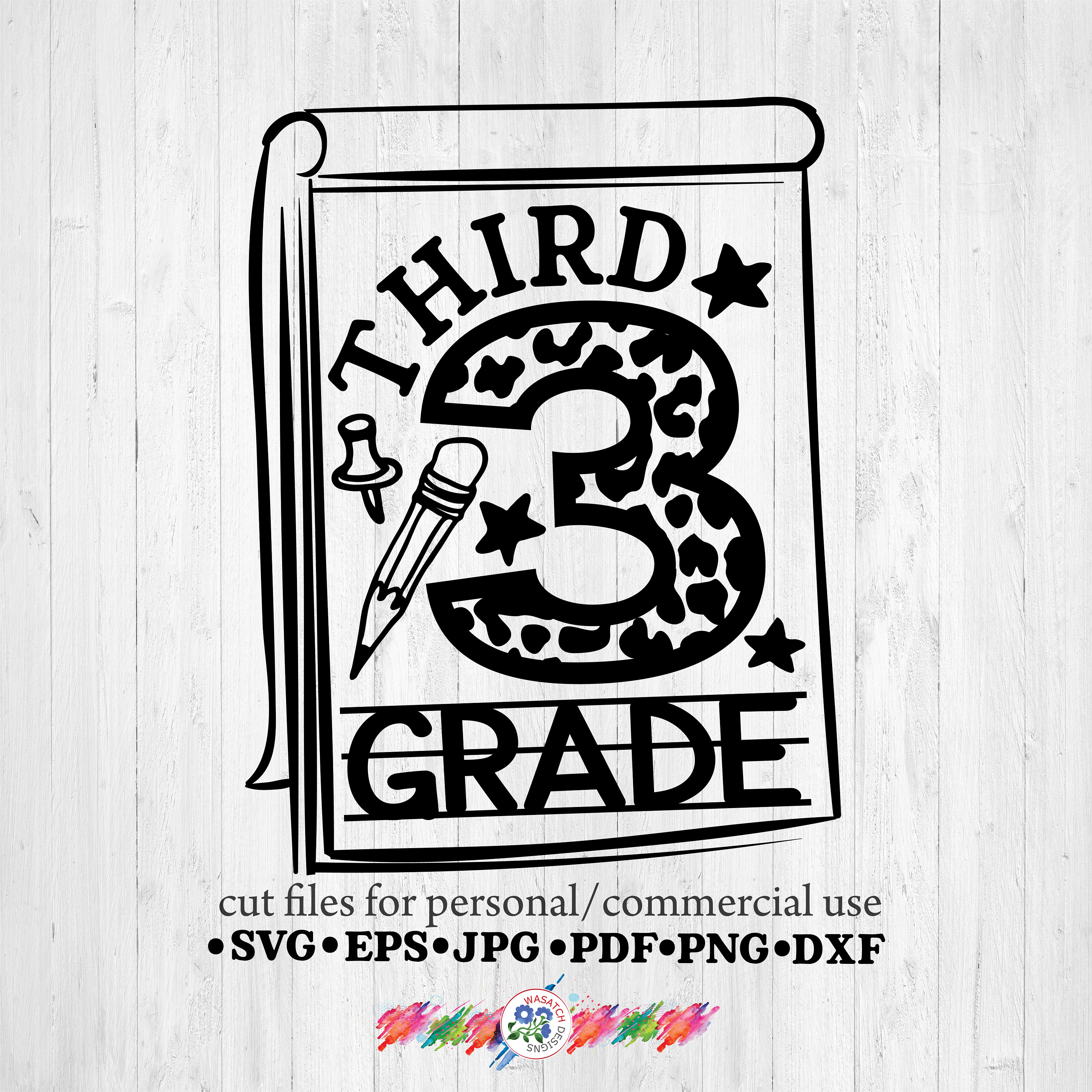 Third grade SVG cutting file Back to school third grade svg | Etsy