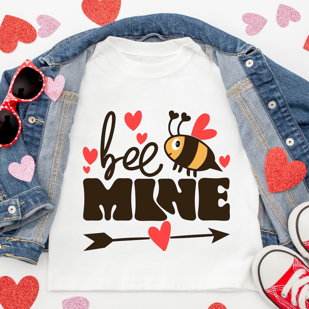 Bee Mine Svg Cutting File, Bumblebee Svg, Valentine's Day, Commercial ...