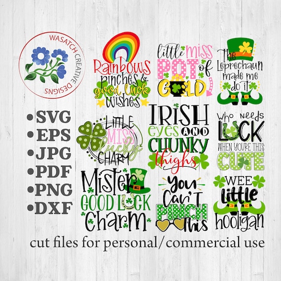 Kids St. Patrick's Day T-shirt Design Bundle SVG Cutting | Etsy