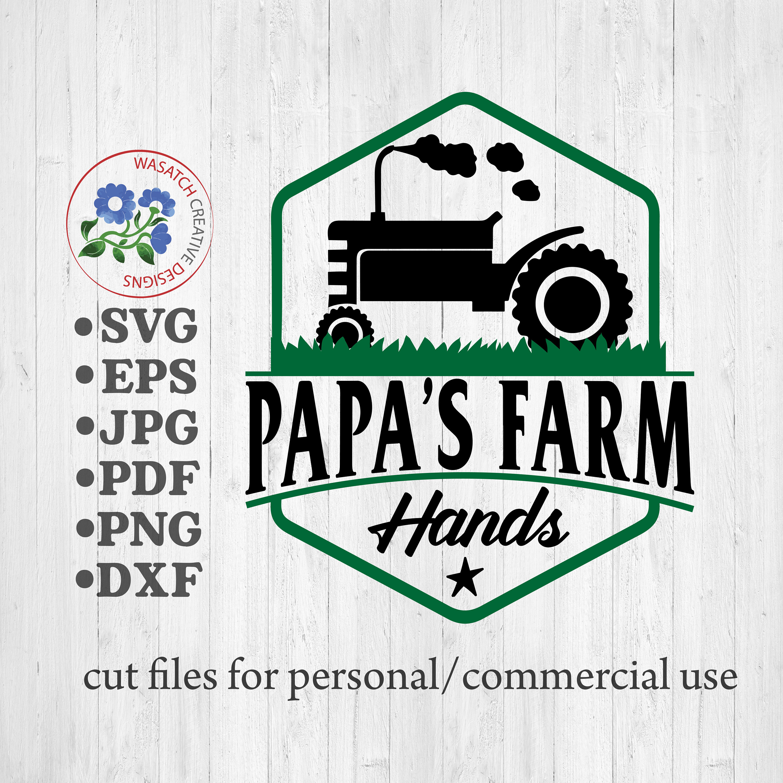 Papa's Farm hands SVG SVG files Dad SVG Cricut files | Etsy