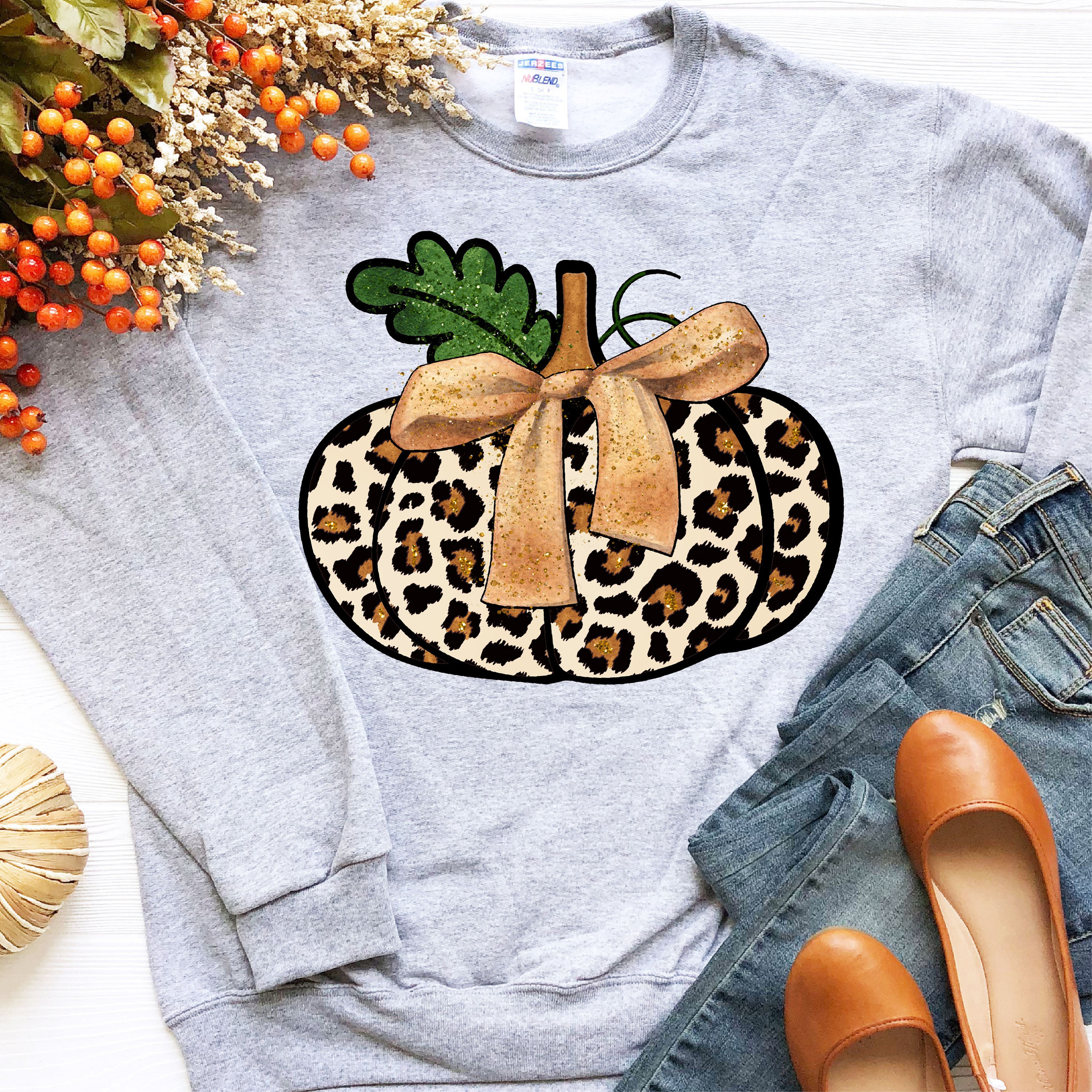 Leopard Glitter Pumpkin PNG File for Sublimation Printing DTG Printing ...