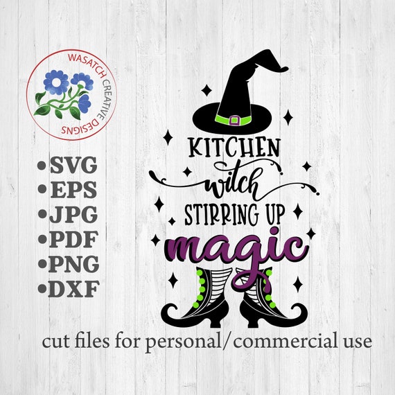 Kitchen Witch SVG Fileshalloween SVG Cricut Files | Etsy