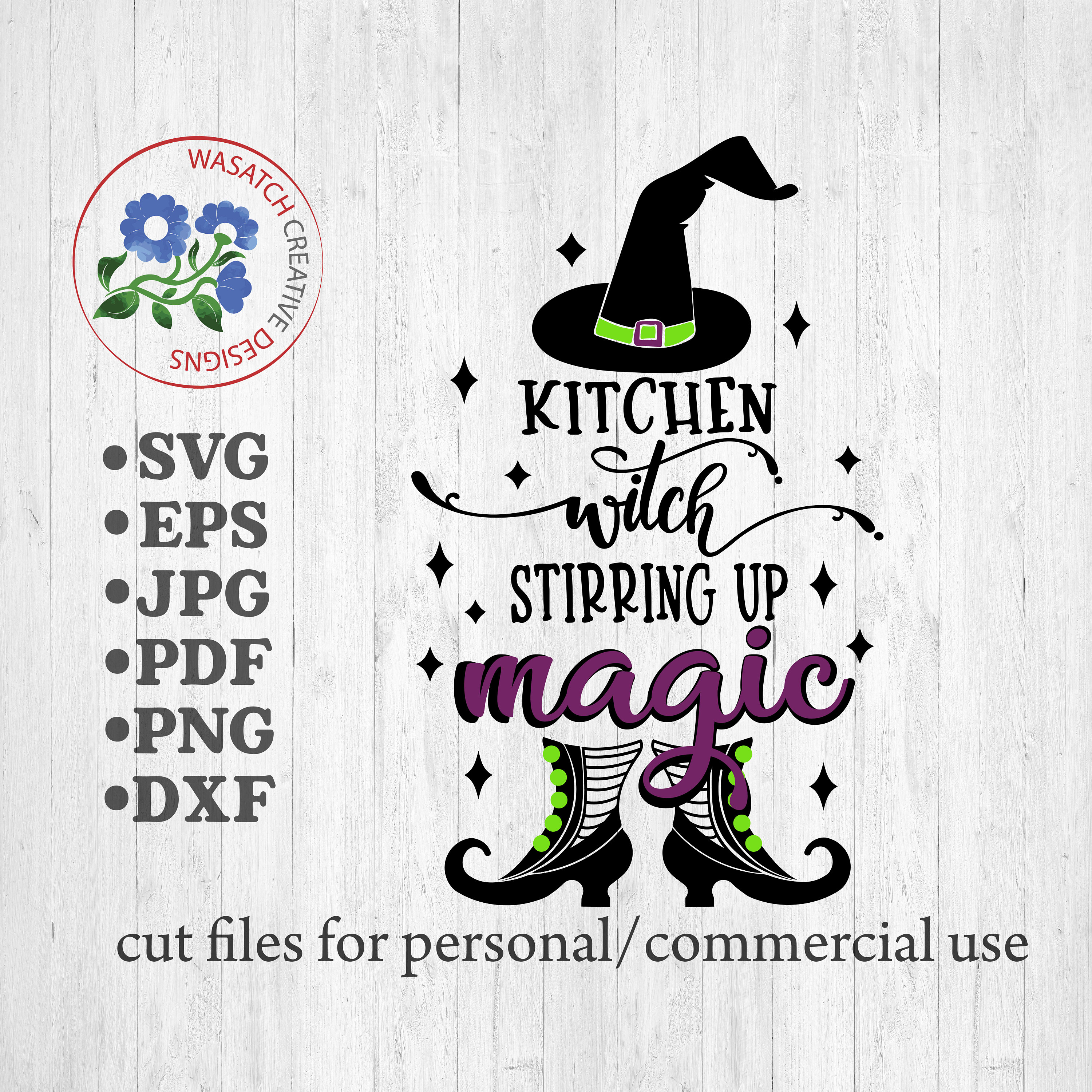 Kitchen Witch Svg Fileshalloween Svg Cricut Files Etsy
