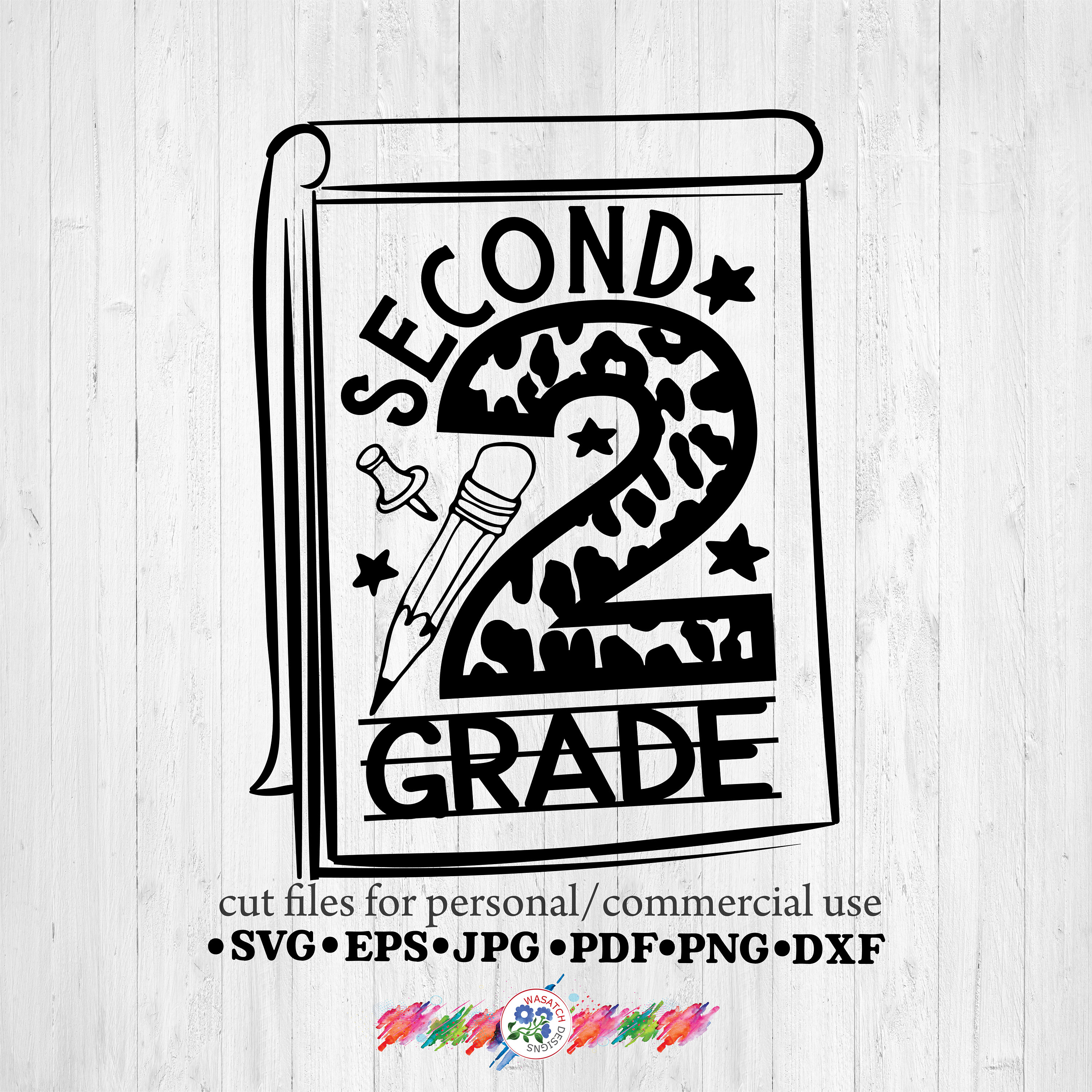 Second grade SVG cutting file Back to school 2nd grade svg | Etsy