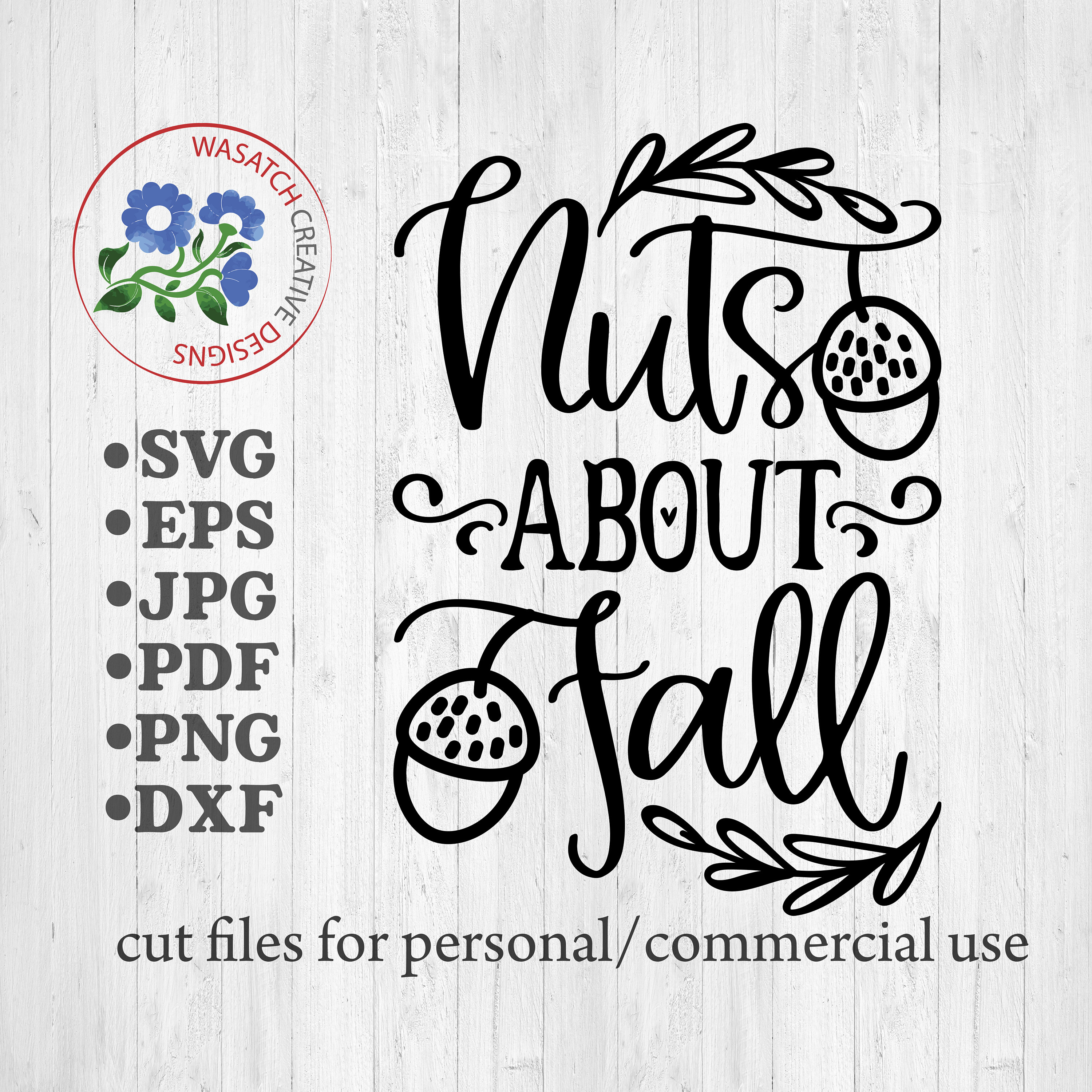 Nuts About Fall SVG Fall Svg Cut File Cricut Files | Etsy