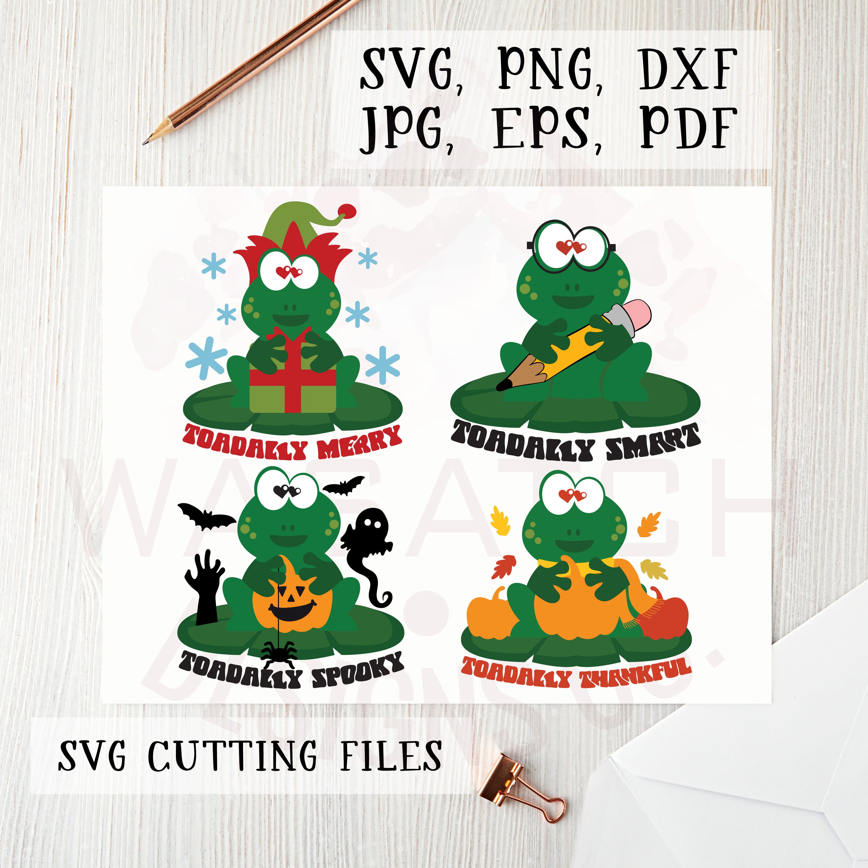 Toadally Adorable Bundle SVG Cutting File Frog Svg - Etsy