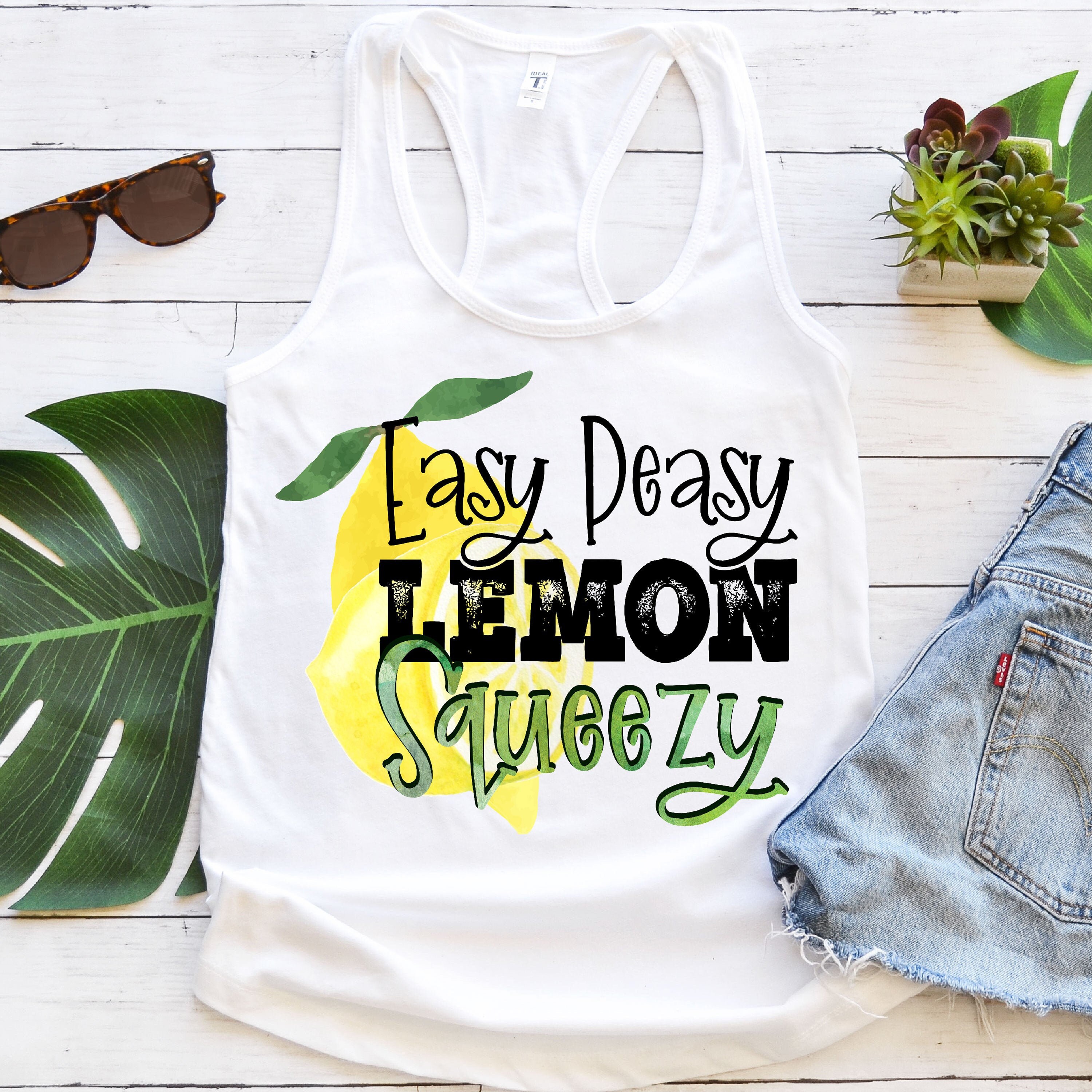 Easy Peasy Lemon Squeezy PNG Sublimation design digital | Etsy