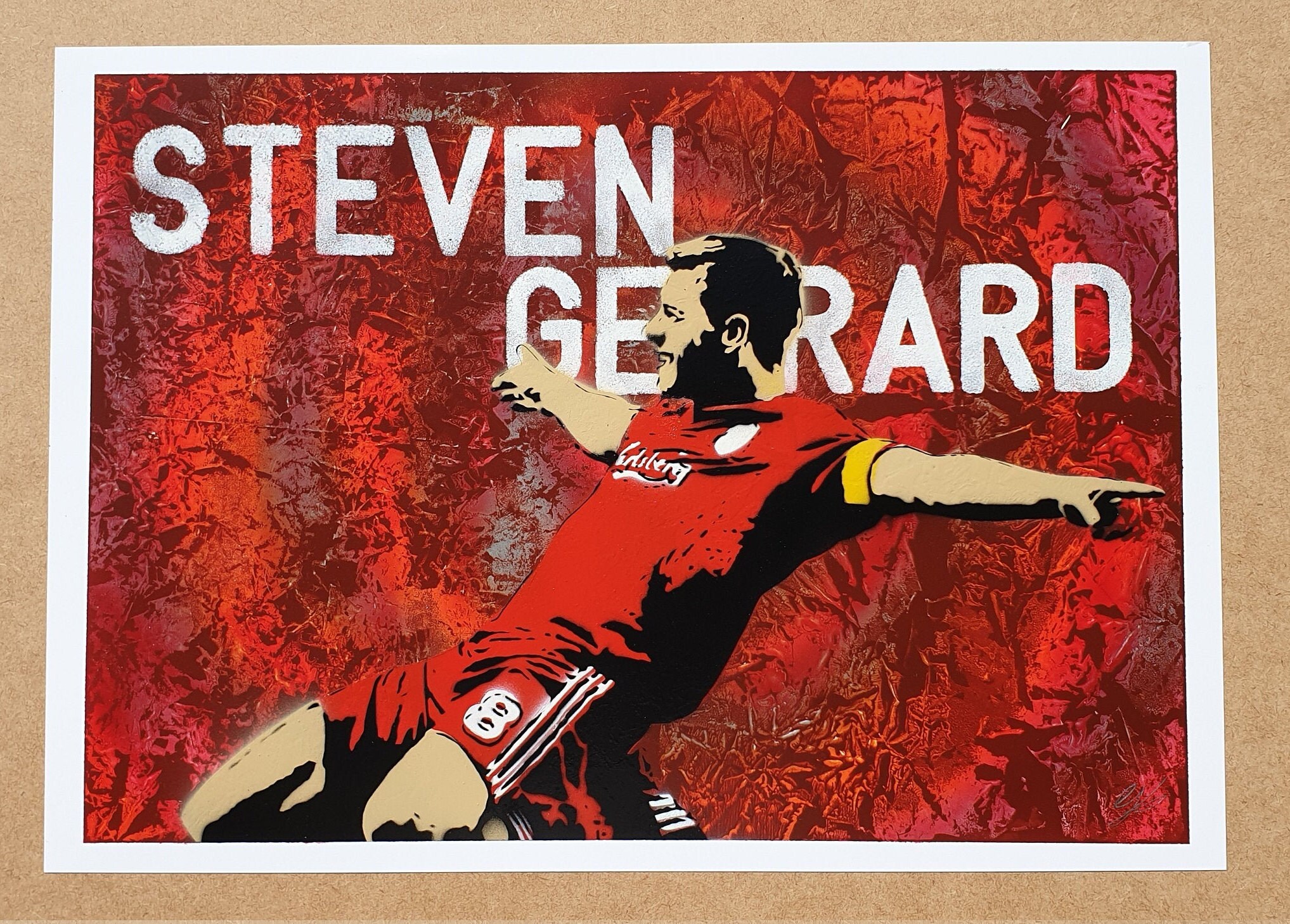Steven Gerrard Lfc Legend Spray Art Painting A3 - Etsy