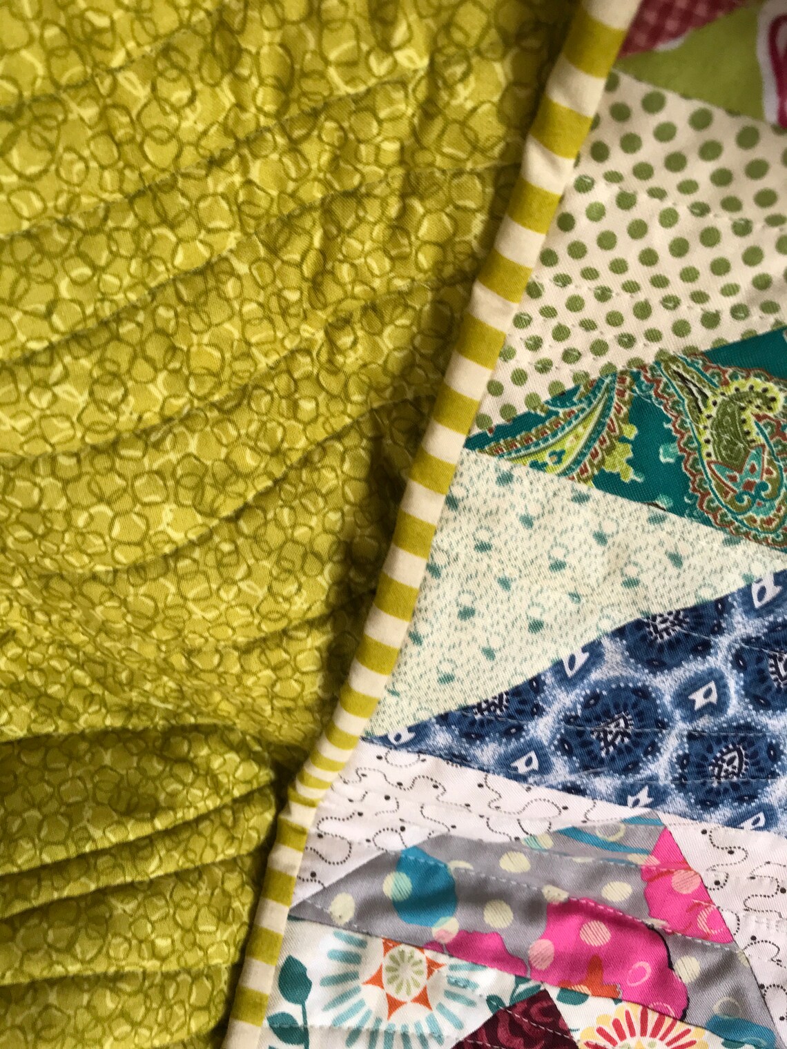 Modern Quilted Throw With Vibrant Jewel Tone Colors - Etsy