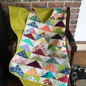 Modern Quilted Throw With Vibrant Jewel Tone Colors - Etsy