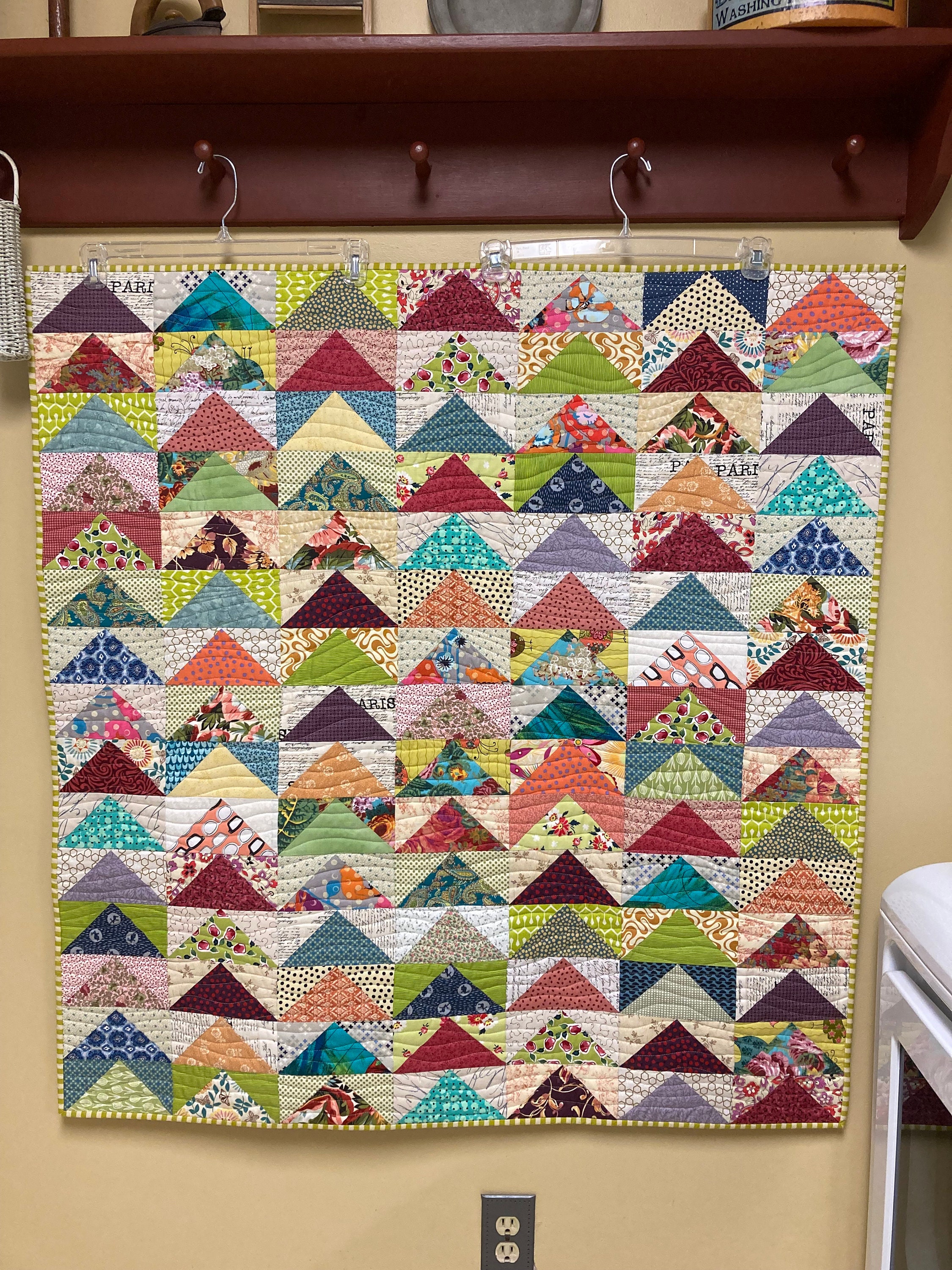 Modern Quilted Throw With Vibrant Jewel Tone Colors - Etsy