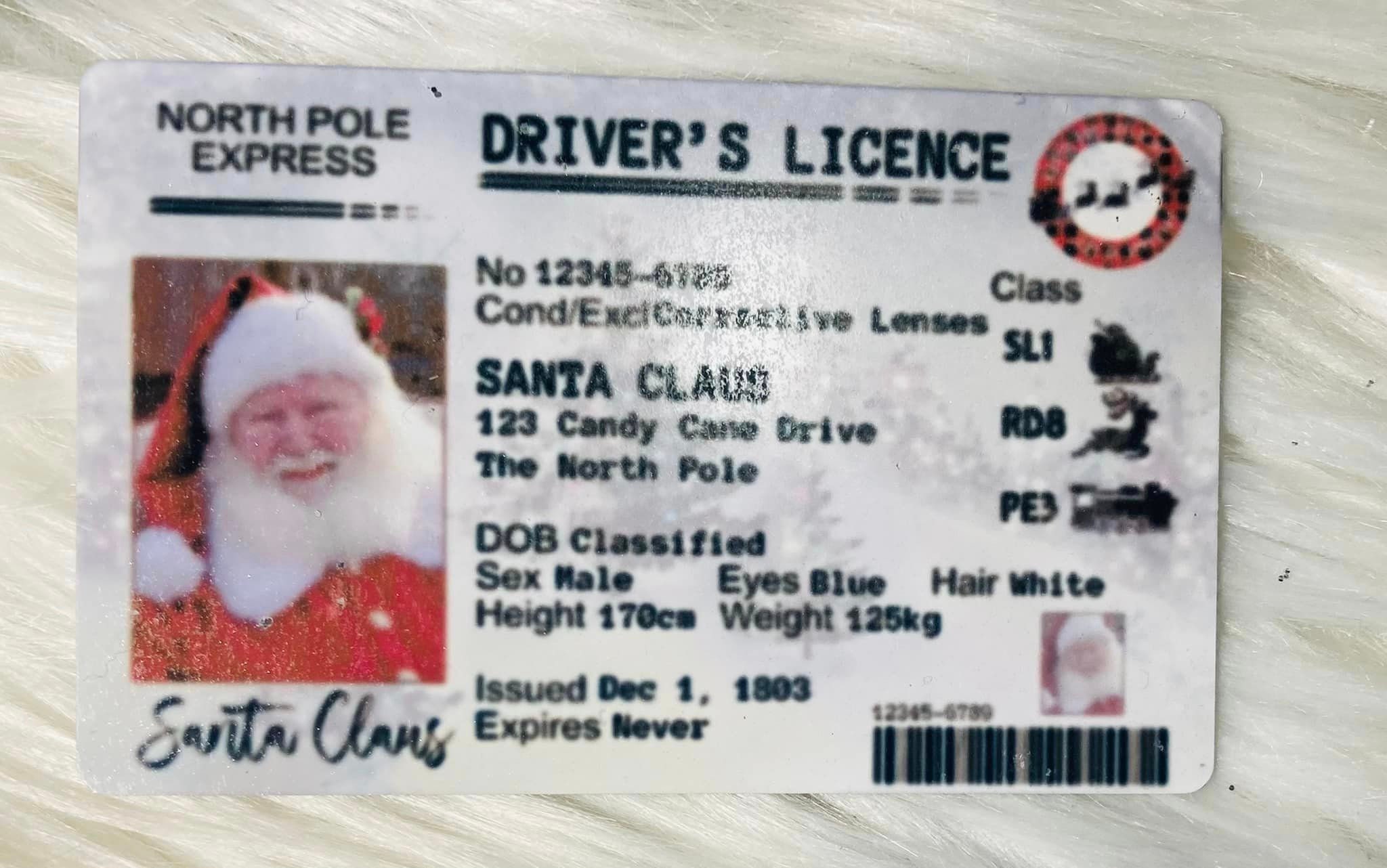 Santa Claus Drivers License / Kris Kringle / We Believe / Fast Shipping ...