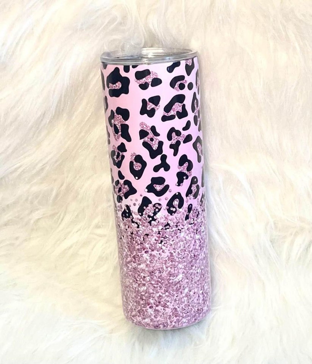 Pink Leopard Cheetah / Faux Glitter / Gift / Fast Shipping / 20oz ...