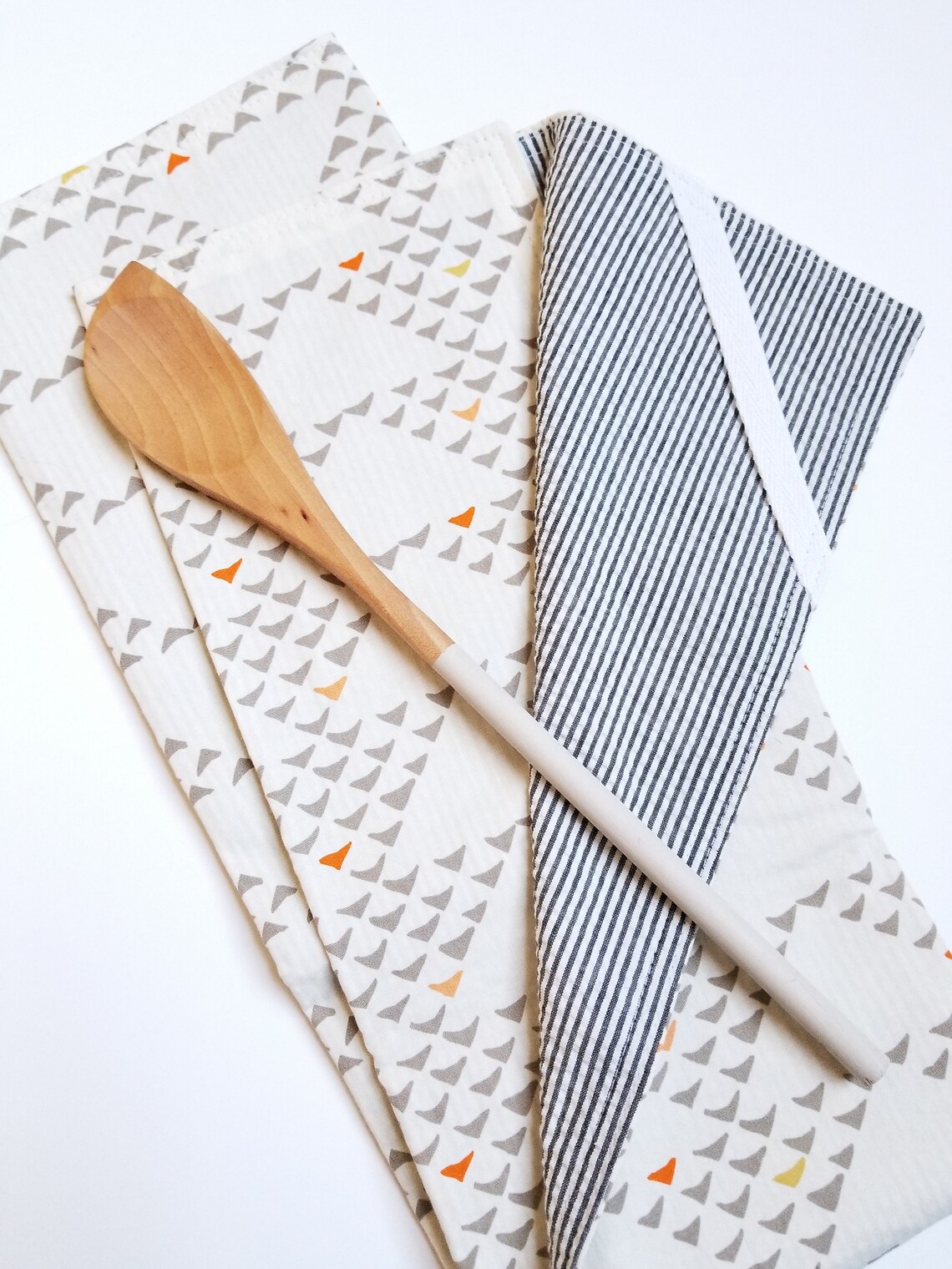 Tea Towel Gift Set 2 Spring Floral Geometric Kitchen Towels Colorful ...