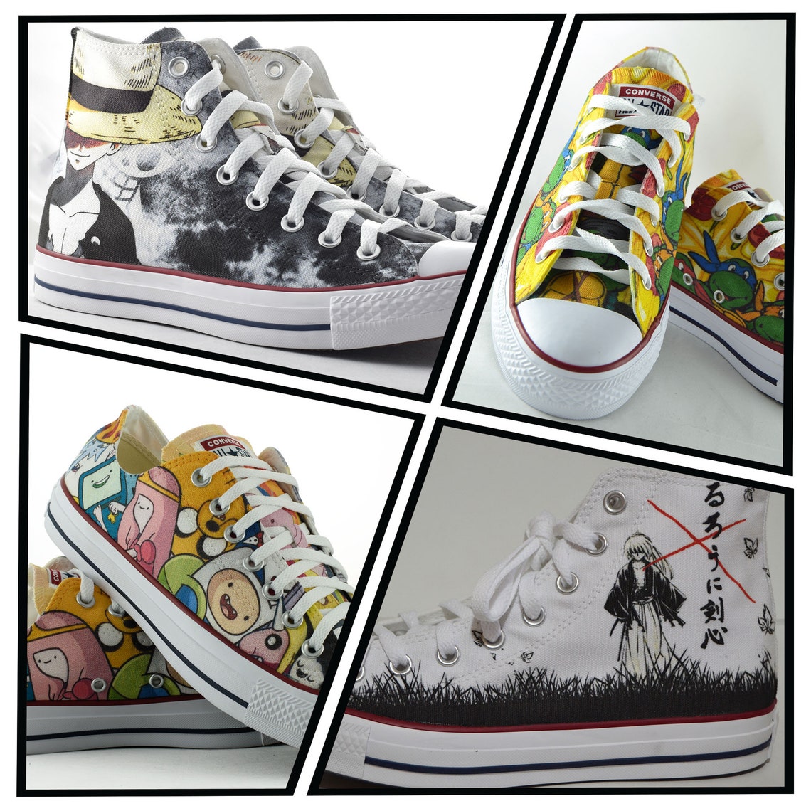 Your Favorite Comic Cartoon Anime Manga Custom Converse Custom - Etsy