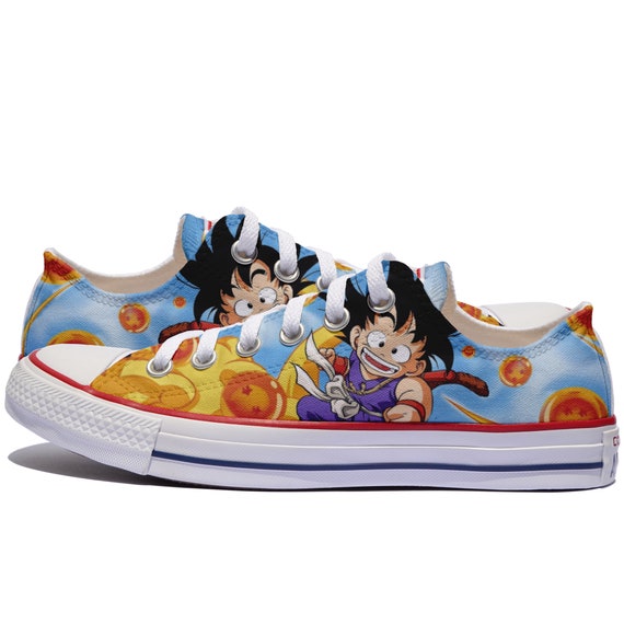 Goku Inspired Low Top Custom Shoes Dagon Ball Personalized - Etsy