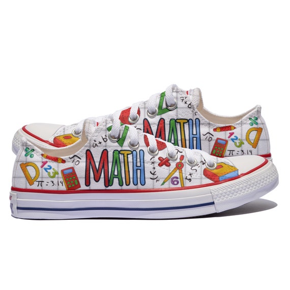 Math Custom Shoes Mathematics Personalized Converse School Low - Etsy