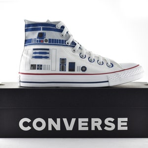 R2 D2 Fan Art Inspired Custom Converse Shoes Star Wars R2d2 Gift ...