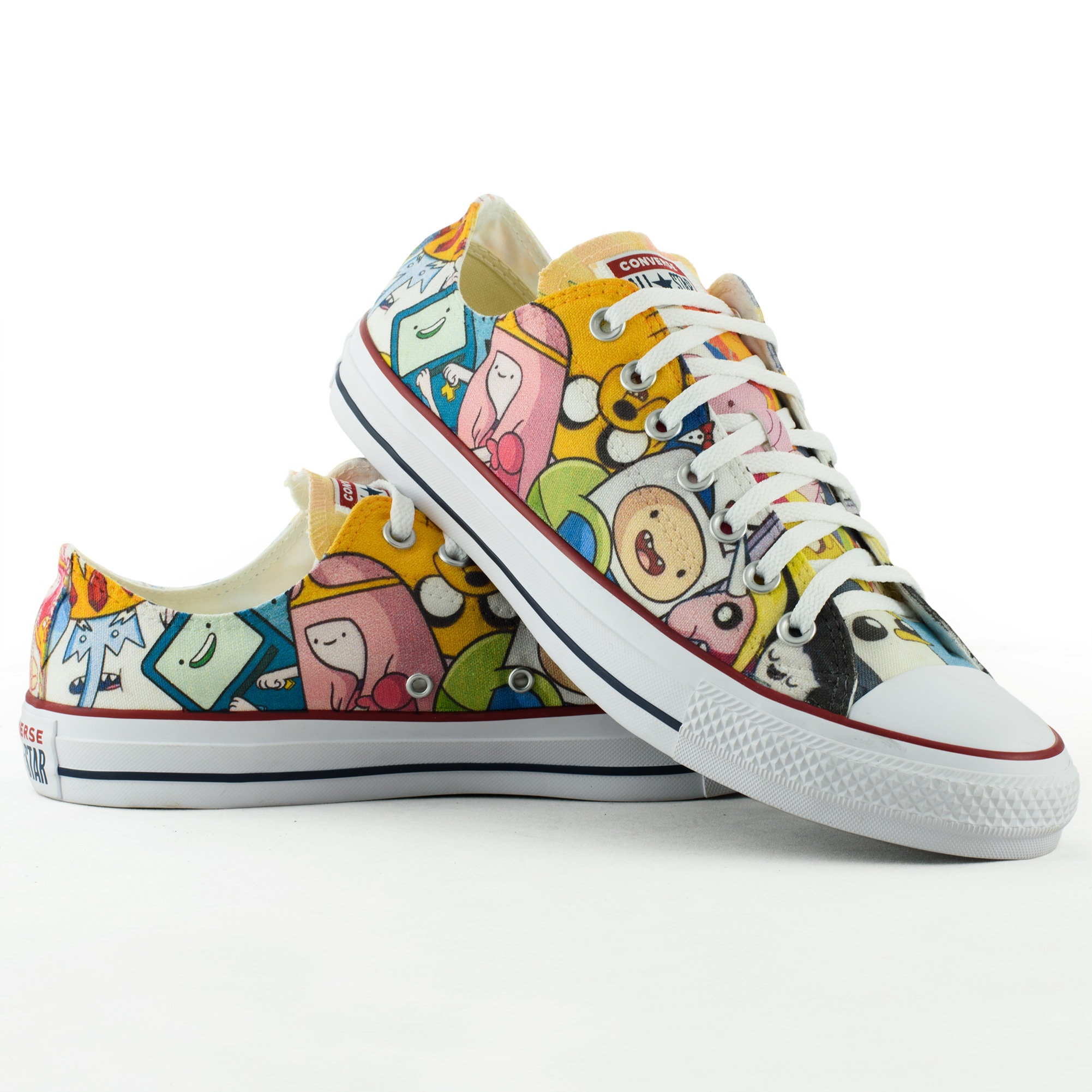 Adventure Time Fan Art Custom Converse Low Top Finn Custom - Etsy