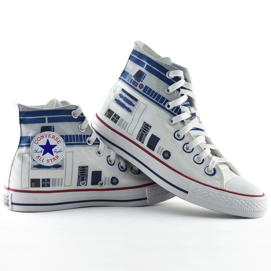 R2 D2 Fan Art Inspired Custom Converse Shoes Star Wars R2d2 - Etsy