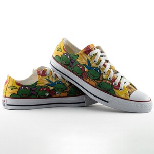 TMNT Fan Art Converse Shoes, Custom Painted Sneakers - Etsy