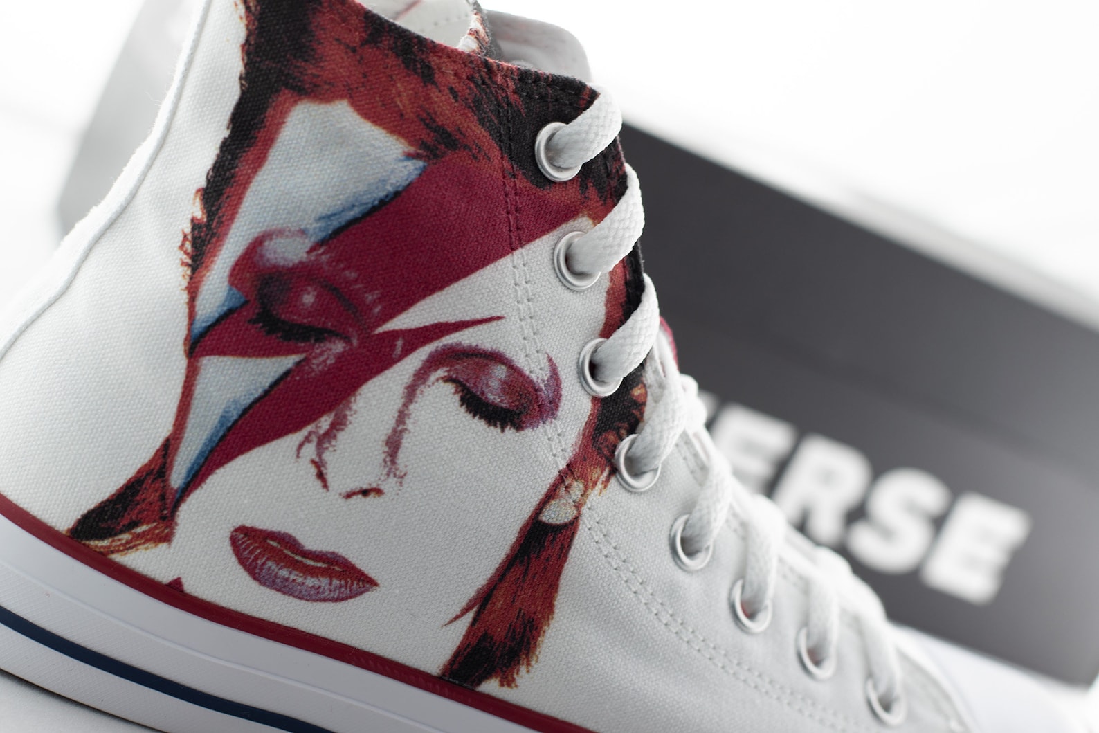 David Bowie Fan Art Custom Converse / Aladdin Sane Inspired ...