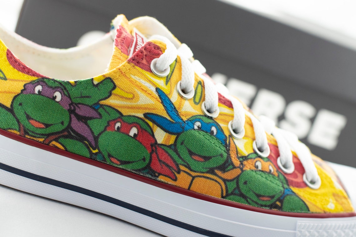 TMNT Fan Art Converse Shoes, Custom Painted Sneakers - Etsy