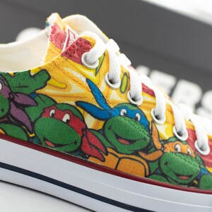 TMNT Fan Art Converse Shoes, Custom Painted Sneakers - Etsy
