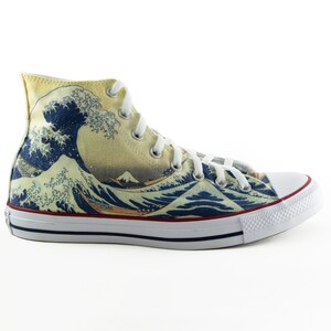 The Great Wave off Kanagawa Custom Converse Painting Custom Made Shoes ...
