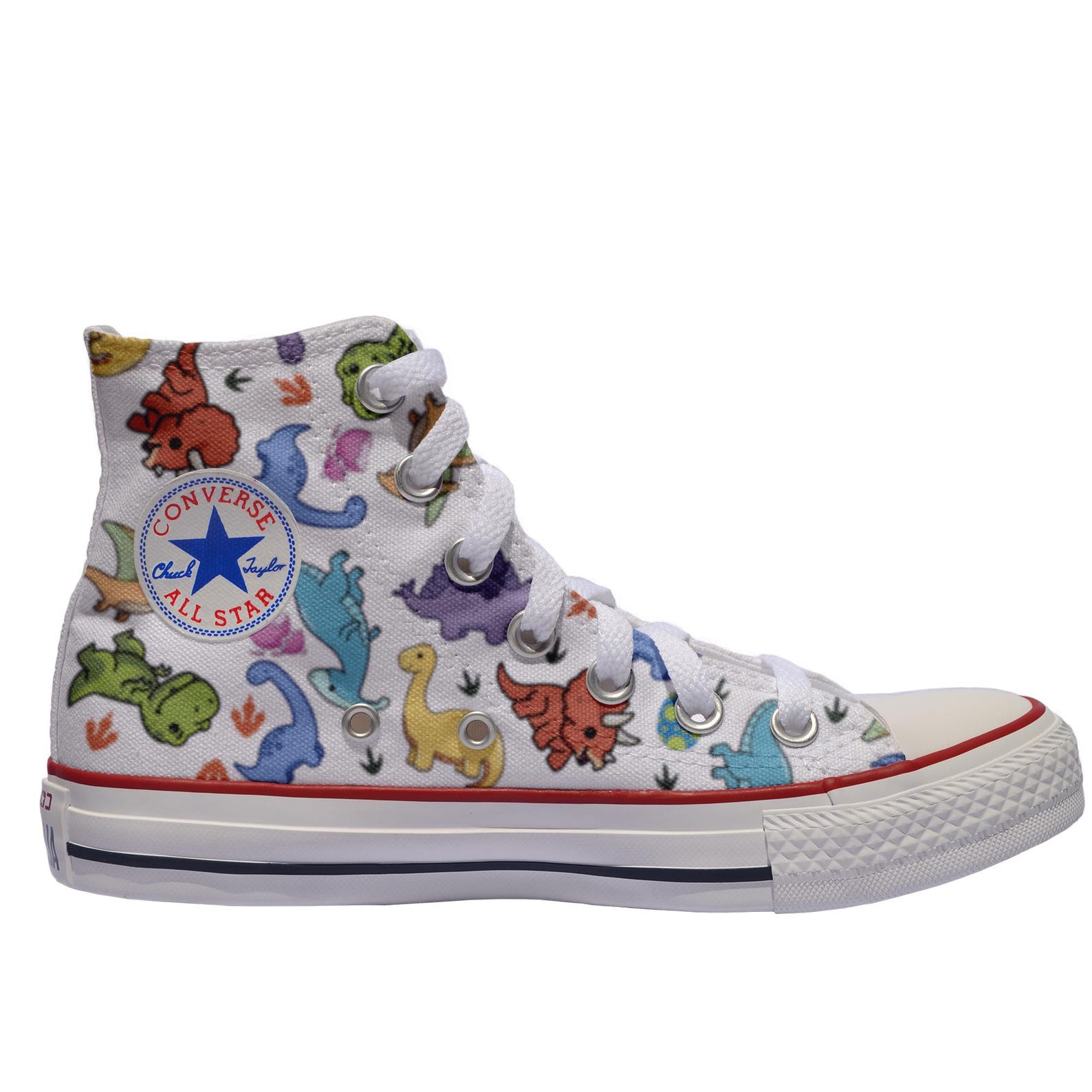 Custom Dinosaur Converse Sneakers, Science Shoes, Paleontology Gift - Etsy