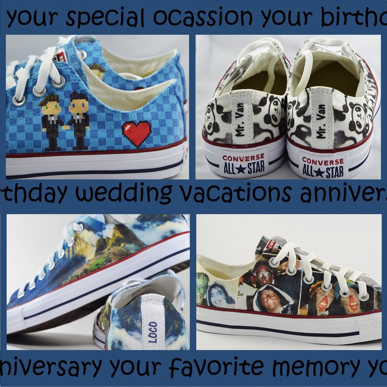 Low Top Custom Converse Custom Made Shoes Personalized - Etsy