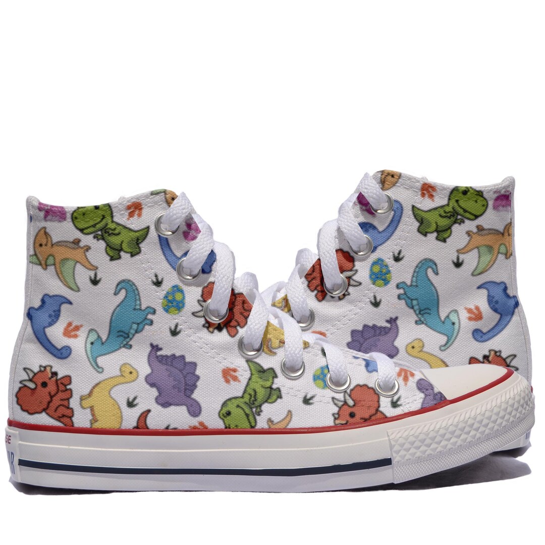 Custom Dinosaur Converse Sneakers, Science Shoes, Paleontology Gift - Etsy