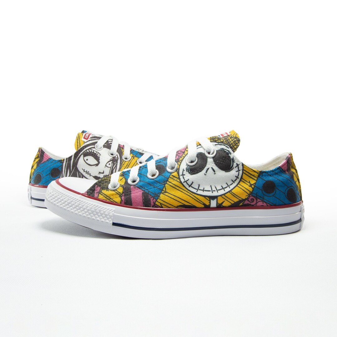 Jack Skellington Low Top Fan Art Custom Converse Nightmare - Etsy