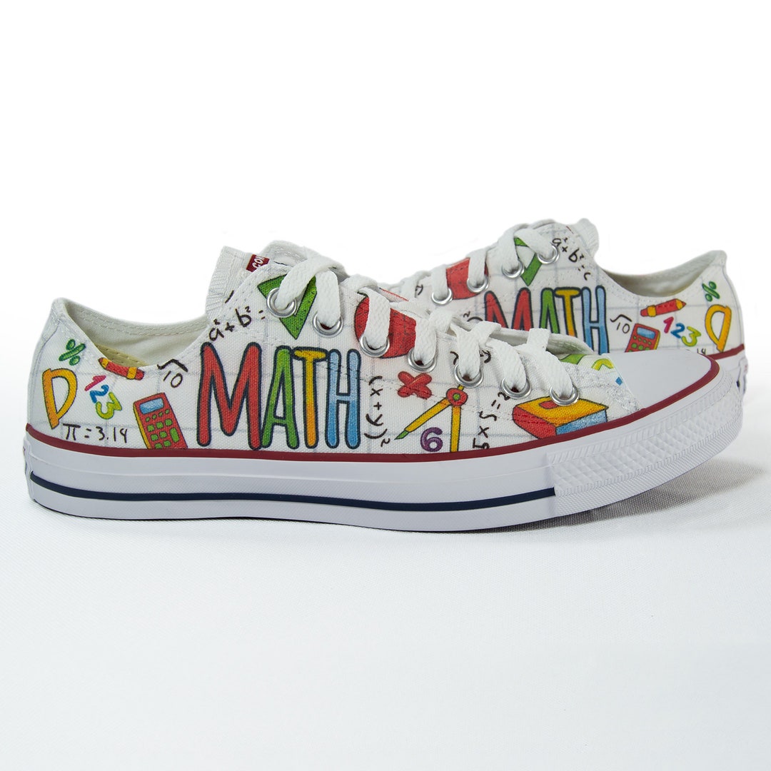 Math Custom Shoes Mathematics Personalized Converse School Low Top ...