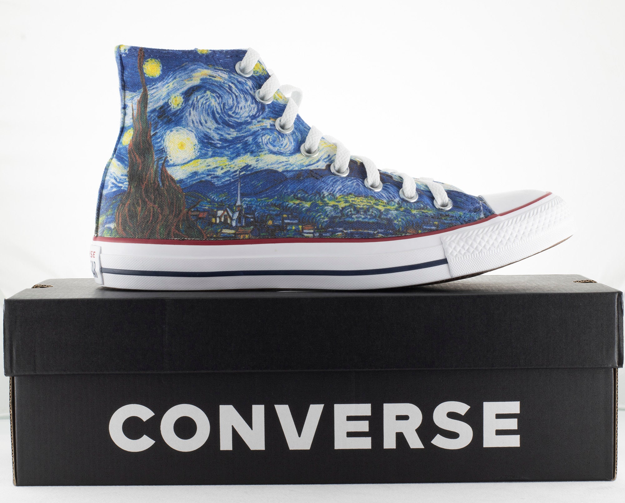 Van Gogh Custom Converse the Starry Night Custom Shoes - Etsy