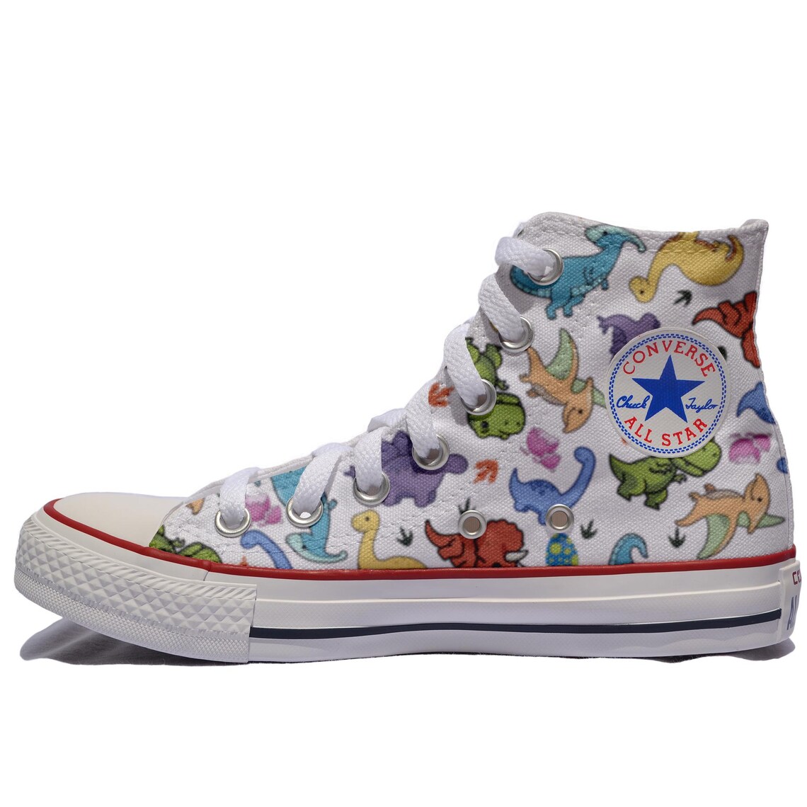 Custom Dinosaur Converse Sneakers, Science Shoes, Paleontology Gift - Etsy