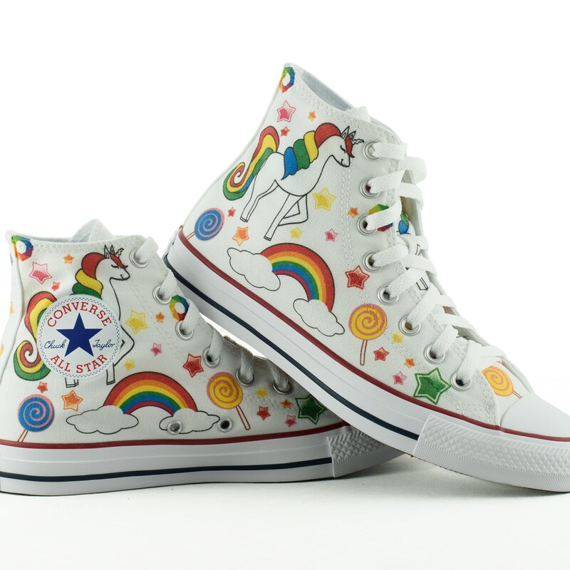 Rainbow Converse - Etsy