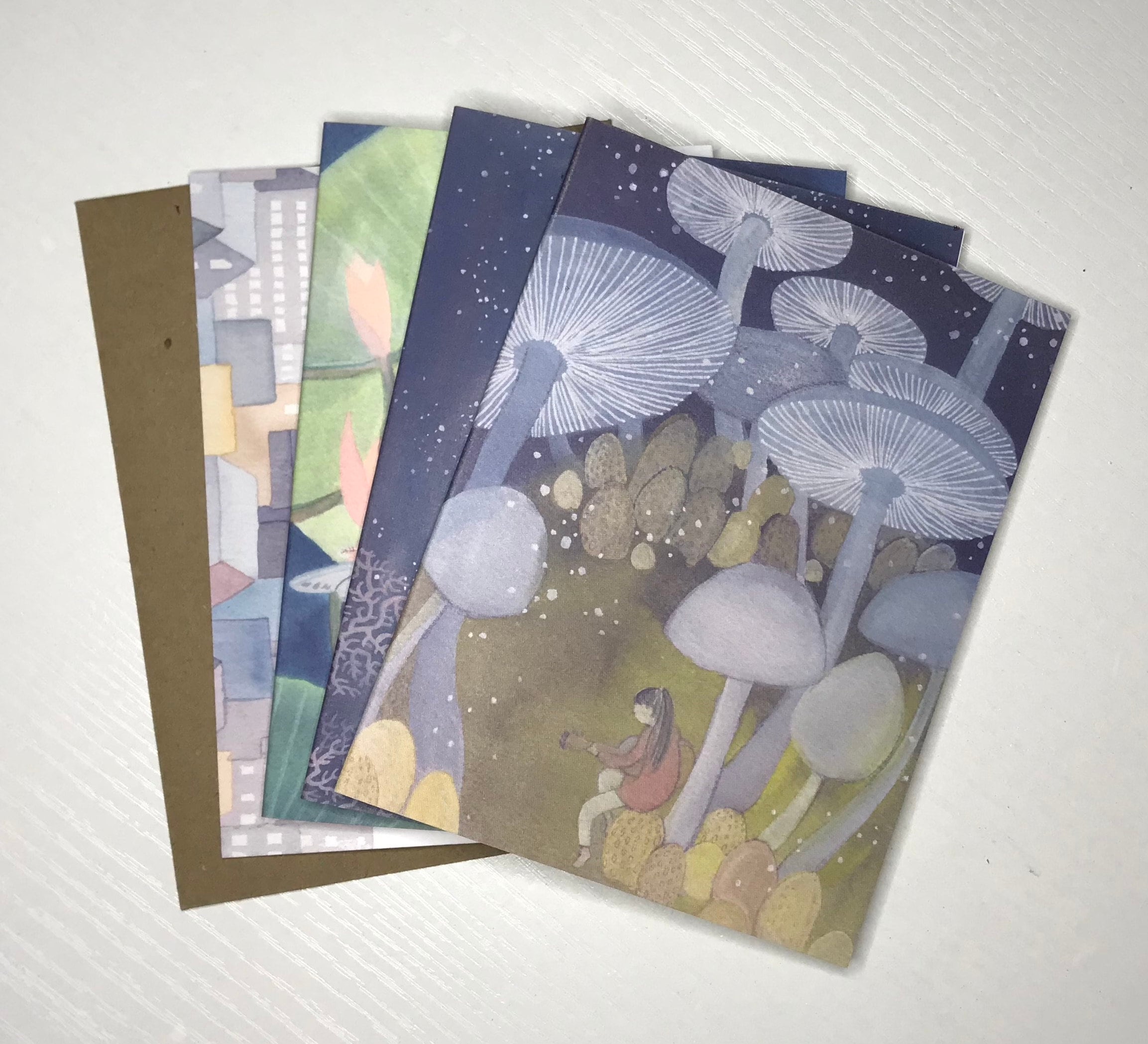 Whimsical Greeting Cards Art Cards All Occasion Cards Set - Etsy