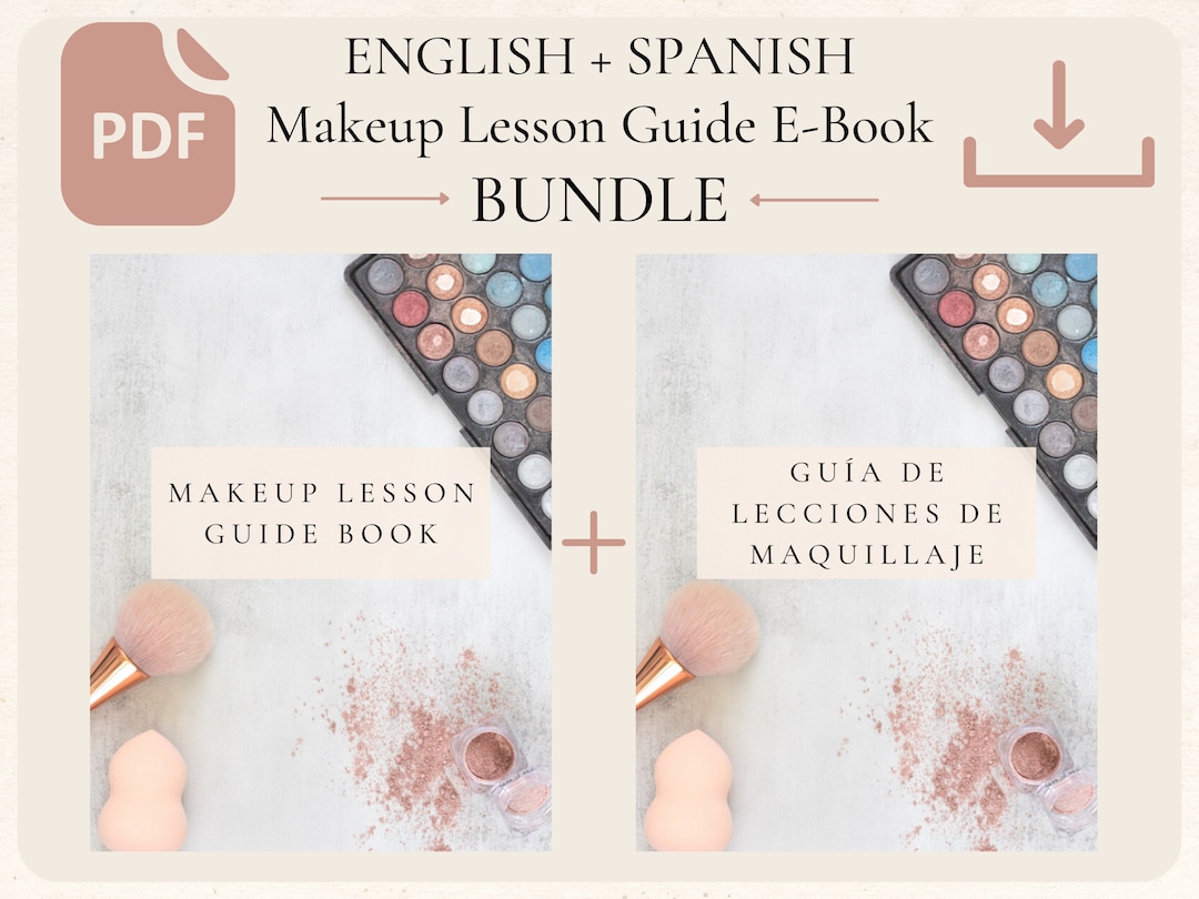 Makeup Lesson Guide Book Spanish and English BUNDLE PDF Digital ...