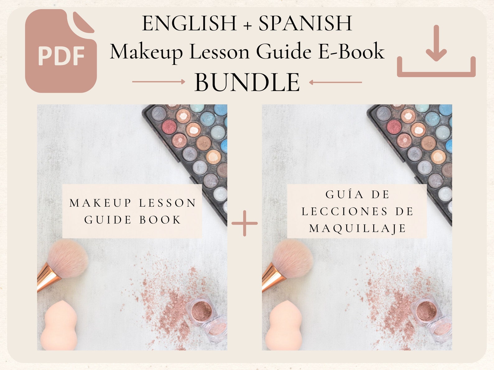 Makeup Lesson Guide Book Spanish and English BUNDLE PDF Digital ...