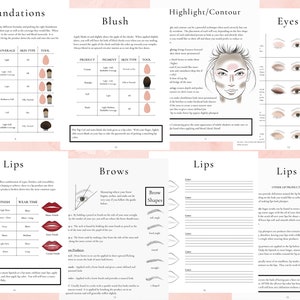 Makeup Lesson Guide Book Spanish and English BUNDLE PDF Digital ...