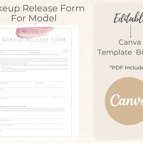 Photo Model Release - Etsy