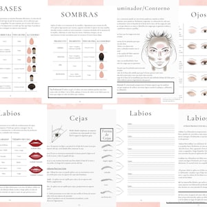 Makeup Lesson Guide Book Spanish and English BUNDLE PDF Digital ...