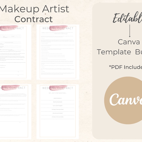Makeup Contract - Etsy