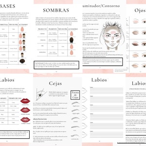 SPANISH Makeup Lesson Guide Book PDF Digital Download E-book Guia De ...